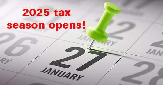 The 2025 Tax Season Begins on January 27th